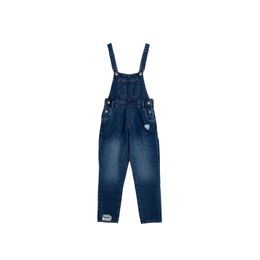 Solang Jumpsuit Denim Overall Latzhose Used Optik M&auml;dchen Gr&ouml;&szlig;e 128 blau