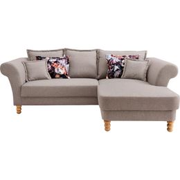 Home Affaire Ecksofa &raquo;Tassilo Mega Polsterecke mit Kaltschaum im Sitz, bequem, L-Form&laquo; grau 100% Polyester