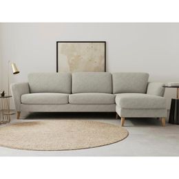 Home Affaire Ecksofa &raquo;MARSEILLE (279/152cm),L-Form, Rec. rechts/links, verschiedene Bez&uuml;ge&laquo; Massivholzbeine Eiche, Landhausstil, Wellenunterfederung 