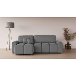 Home Affaire Ecksofa &raquo;FELICI, Schlafsofa 233cm, L-Form mit Recamiere beidseitig montierbar&laquo; Designsofa mit Bettfunktion und Bettkasten, Ma&szlig;e B/T/H: 