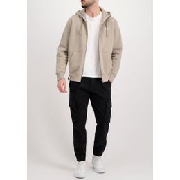 Alpha Industries Herren Kapuzensweatjacke &raquo;Basic Zip Hoody SL&laquo; Baumwollmischung, regular fit beige M