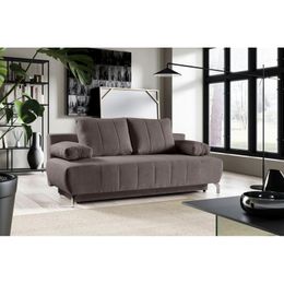 WERK2 Schlafsofa &raquo;Troya Bettsofa mit Bettkasten und Federkern, Breite 210cm&laquo; 2-Sitzer Sofa und Schlafcouch mit Federkern & Bettkasten braun 100% 