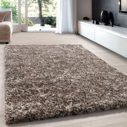 Ayyildiz Teppiche Hochflor-Teppich &raquo;Enjoy Shaggy&laquo; rechteckig 50 mm H&ouml;he auch als L&auml;ufer, Shaggy, Langflor, meliert, Wohnzimmer beige Kunstfaser
