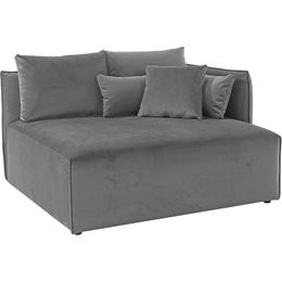 OTTO home Ottomane &raquo;N&ouml;re&laquo; kurzes Lounge-Modul - zum Zusammenstellen, Breite 138 cm, Tiefe 128 cm grau 100% Polyester