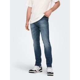 Only & Sons Only & Sons Herren ONLY & SONS Slim-fit-Jeans &raquo;OS ONSLOOM SLIM BLUE GREY 40&laquo; mit Destroyed Effekt blau 29, L&auml;nge 32
