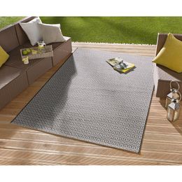 NORTHRUGS Teppich &raquo;Coin&laquo; rechteckig 8 mm H&ouml;he In-& Outdoor, Wetterfest, Balkon, Sisal-Optik, Wohnzimmer, L&auml;ufer schwarz Kunstfaser