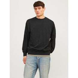 Jack & Jones Jack & Jones Herren Sweatshirt &raquo;JJECHARGE SWEAT CREW NECK NOOS&laquo;, mit Rippb&uuml;ndchen schwarz XS