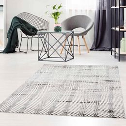 Carpet City Teppich &raquo;Moda 1138&laquo; rechteckig 11 mm H&ouml;he Kurzflor, Wohnzimmer grau Kunstfaser