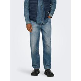 Only & Sons Only & Sons Herren ONLY & SONS Regular-fit-Jeans &raquo;ONSEDGE STRAIGHT BROMO 0017 DOT DNM NOOS&laquo; blau 30, L&auml;nge 32