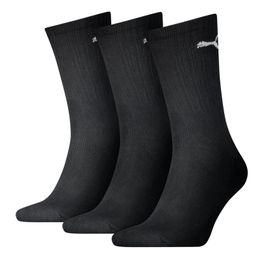 Puma Herren Puma Socken &raquo;Puma UNISEX CREW SOCK 3P&laquo; 3 Paar, mit farblichem Logo schwarz 47-49