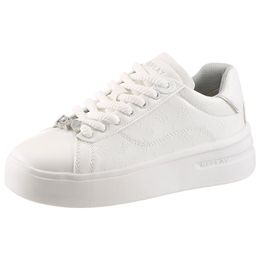 Replay Damen Plateausneaker Halbschuh, Freizeitsneaker, Schn&uuml;rschuh mit Monogramm-Pr&auml;gungen 40