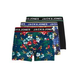 Jack & Jones Jack & Jones Herren Trunk &raquo;JACFLOWER mit Blumenprint und elastischem Bund&laquo; Packung, 3 Stk. bedruckt, modisch, eng anliegend, Baumwollmischung, 