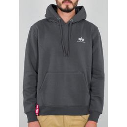 Alpha Industries Damen Kapuzensweatshirt &raquo;Hoody Small Logo&laquo;, Baumwollmischung, regular fit grau S