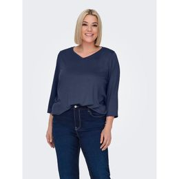 Only Carmakoma Damen Only CARMAKOMA 3/4-Arm-Shirt &raquo;CARCARLINNE V-NECK 3/4 TOP JRS BF&laquo; M