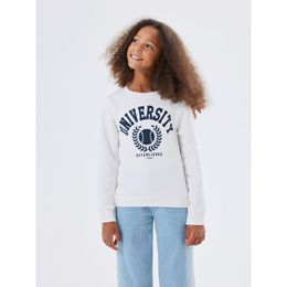 name it Jungen Sweatshirt &raquo;NKNTILLE LS SWEAT BRU NOOS&laquo; wei&szlig; 116
