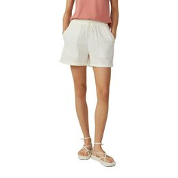 Qs Damen QS Shorts Sommerhose im Crinkle-Look und mit Bindeband wei&szlig; 40, N-Gr