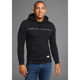 Bruno Banani Herren Kapuzensweatshirt, mit modernem Logodruck blau M (48/50)