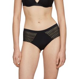 Triumph Damen Maxislip &raquo;Aura Spotlight&laquo; moderne Grafikspitze, elastischer Bund, Microfaser schwarz 36