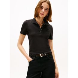 Tommy Hilfiger Damen Poloshirt &raquo;1985 Slim Fit Pique Premium&laquo; mit Logostickerei, mit Seitenschlitzen L (40)