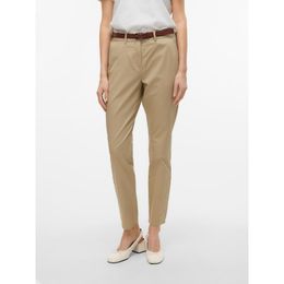 V&eacute;ro Moda Vero Moda Damen Chinohose &raquo;VMFEDERICA MW CHINO PANTS&laquo; braun S (36), L&auml;nge 32