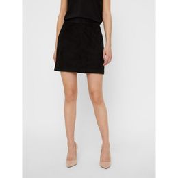 V&eacute;ro Moda Vero Moda Damen Lederimitatrock &raquo;VMDONNADINA FAUXSUEDE SHORT SKIRT&laquo; schwarz S (36)