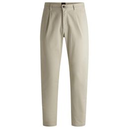 BOSS Orange Damen BOSS Orange Chinohose &raquo;Pleated&laquo; mit Markenlogo beige 32, L&auml;nge 32