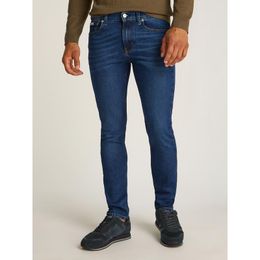 Calvin Klein Jeans Herren Slim-fit-Jeans &raquo;SLIM TAPER&laquo; Coinpocket, Logostickerei blau 31, L&auml;nge 34