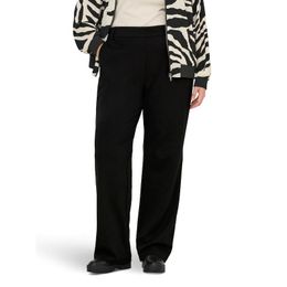 Only Carmakoma Damen Only CARMAKOMA Anzughose &raquo;CARGOLDTRASH LIFE MW STRAIGHT PANT NOOS&laquo; Viskosemischung, Regular Waist schwarz 42, L&auml;nge 32