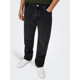 Only & Sons Only & Sons Herren ONLY & SONS Regular-fit-Jeans &raquo;ONSEDGE STRAIGHT BROMO 0017 DOT DNM NOOS&laquo; schwarz 30, L&auml;nge 30