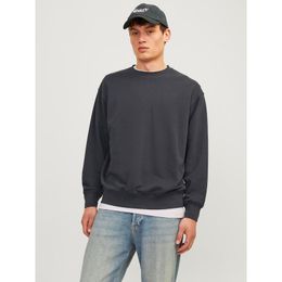 Jack & Jones Jack & Jones Herren Sweatshirt &raquo;JJECHARGE SWEAT CREW NECK NOOS&laquo;, mit Rippb&uuml;ndchen blau S