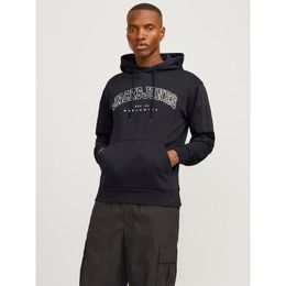 Jack & Jones Jack & Jones Herren Kapuzensweatshirt &raquo;JJECALEB VARSITY SWEAT HOOD NOOS&laquo; schwarz XS