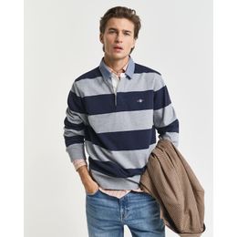 Gant Herren Langarm-Poloshirt &raquo;REG CHAMBRAY STRIPE HEAVY RUGGER&laquo; 4XL