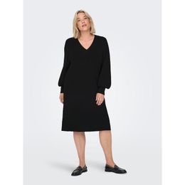 Only Carmakoma Damen Only CARMAKOMA Strickkleid &raquo;CARKATIA LS V-NECK DRESS KNT NOOS&laquo; schwarz L, N-Gr