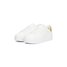 Tommy Hilfiger Damen Plateausneaker &raquo;ESSENTIAL PLATFORM COURT SNEAKER&laquo; , Freizeitschuh, Halbschuh, Schn&uuml;rschuh mit gepolstertem Schaftrand gold 39