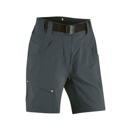 Gonso Damen Fahrradhose &raquo;Mira Basic&laquo; kurze Damen Radhose mit Sitzpolster, wasserabweisend, inkl. G&uuml;rtel grau 34, Normalgr&ouml;&szlig;en