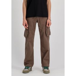 Alpha Industries Herren Cargohose &raquo;Jet Pant&laquo; mit seitlichen Cargotaschen und Kordelzug am Beinabschluss grau 30, N-Gr