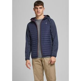 Jack & Jones Jack & Jones Herren Steppjacke &raquo;JJEMULTI mit Kapuze und Futter&laquo; mit Kapuze unifarben, modisch, regular fit, Polyester blau XS