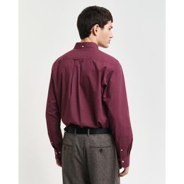 Gant Herren Langarmhemd &raquo;REG MICRO PRINT SHIRT&laquo; mit einem dezenten, durchgehenden Mikro-Print rot 4XL, N-Gr