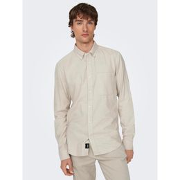 Only & Sons Only & Sons Herren ONLY & SONS Langarmhemd &raquo;ONSGUDMUND SLIM 1-PKT SOLID SHIRT NOOS&laquo; beige XL, N-Gr