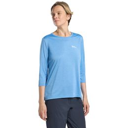 Jack Wolfskin Damen Funktionsshirt &raquo;CROSSTRAIL 3/4 T W&laquo; blau M (38/40)