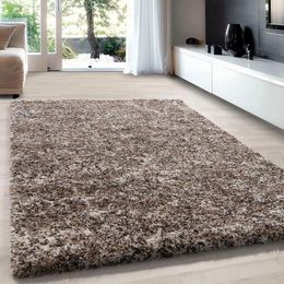 Ayyildiz Teppiche Hochflor-Teppich &raquo;Enjoy Shaggy&laquo; rechteckig 50 mm H&ouml;he auch als L&auml;ufer, Shaggy, Langflor, meliert, Wohnzimmer beige Kunstfaser