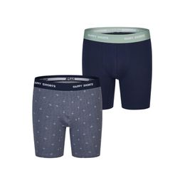 Happy Shorts Langer Boxer ' Jersey Boxer Briefs ' Herren Gr&ouml;&szlig;e L blau