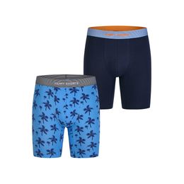 Happy Shorts Langer Boxer ' Jersey Boxer Briefs ' Herren Gr&ouml;&szlig;e XXL blau