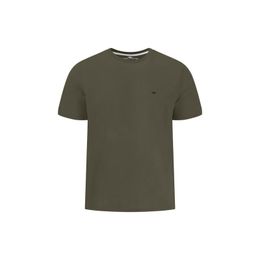 Fynch-Hatton Herren Fynch-Hatton T-Shirt &raquo;Fynch-Hatton Basic T-Shirt&laquo; Sommershirt in unifarben, mit Logostickerei gr&uuml;n XL
