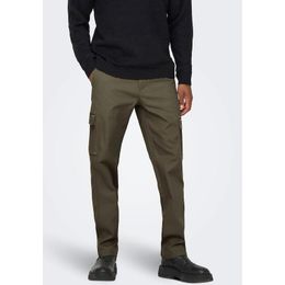 Only & Sons Only & Sons Herren ONLY & SONS Cargohose &raquo;ONSEDGE-ED CARGO LOOSE PANT&laquo; gr&uuml;n 30, L&auml;nge 32