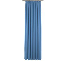 WIRTH Vorhang &raquo;Umea&laquo; Smokband 1 Stk. tlg. blau Jacquard, Polyester
