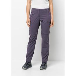 Jack Wolfskin Damen Zip-away-Hose &raquo;GLASTAL ZIP AWAY PANTS W&laquo; lila 40, Normalgr&ouml;&szlig;en
