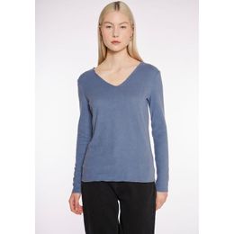 Haily's Haily&rsquo;s Damen HaILY&rsquo;S Langarmshirt &raquo;LS V TP Zi44na&laquo; blau S (36)