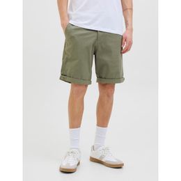 Jack & Jones Jack & Jones Herren Chinoshorts &raquo;JPSTBOWIE JJSHORTS S&laquo; mit Aufschlag gr&uuml;n S, N-Gr