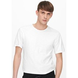 Only & Sons Only & Sons Herren ONLY & SONS T-Shirt &raquo;ONSBENNE LONGY SS TEE NF 7822 NOOS&laquo; wei&szlig; L